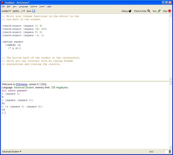 DrScheme screenshot